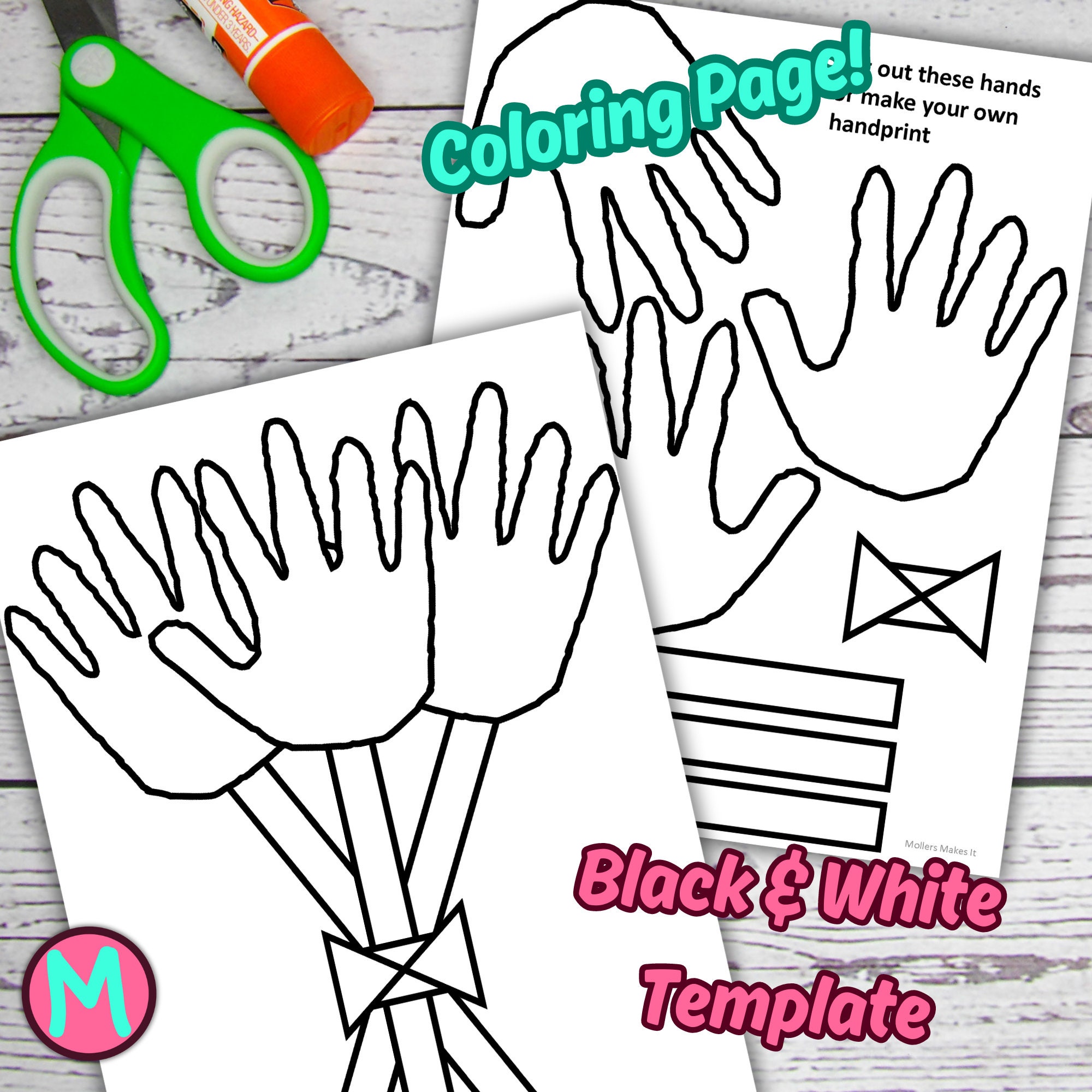 Mother's Day Bouquet Craft Template Bundle for Preschool, Kindergarten ...