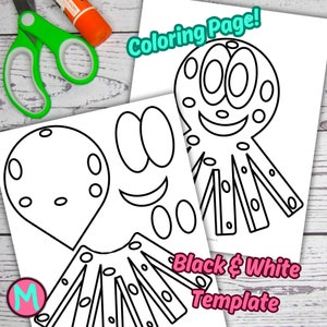 Octopus Craft Template for Kids in Preschool, Kindergarten, Elementary ...