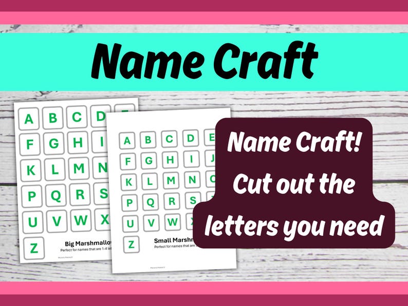 Name Hot Cocoa Craft Template, Printable Cut and Glue Paper Craft for ...