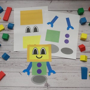 Rad Robot Craft Template for Kids, Printable Pattern for Preschool ...