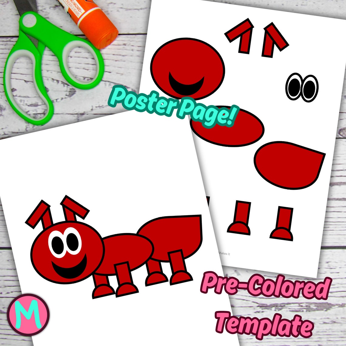 Ant Craft Template: Printable Cut and Glue Activity (PDF) - Etsy