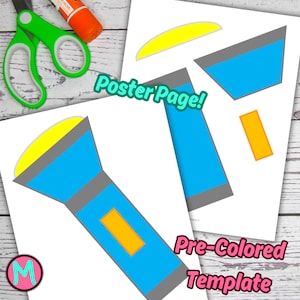 Flashlight Craft Template: Kids Printable Activity (PDF Download) - Etsy