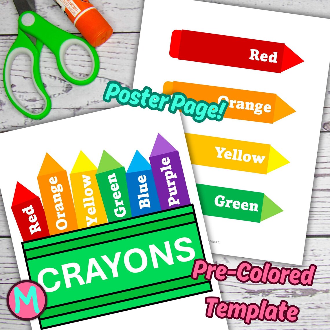 Build Your Own Box of Crayons Craft Template, Printable DIY School ...