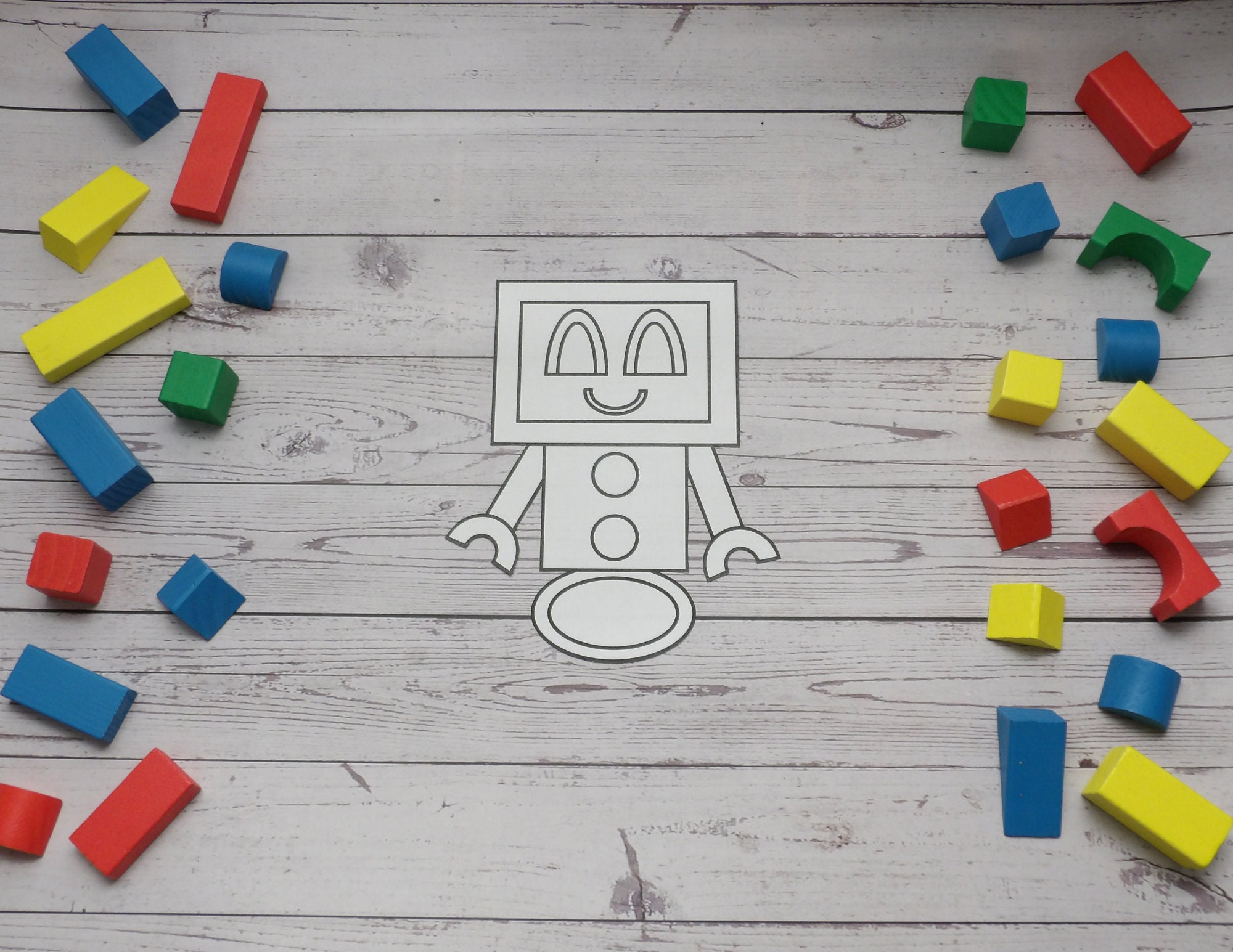 Rad Robot Craft Template for Kids, Printable Pattern for Preschool ...