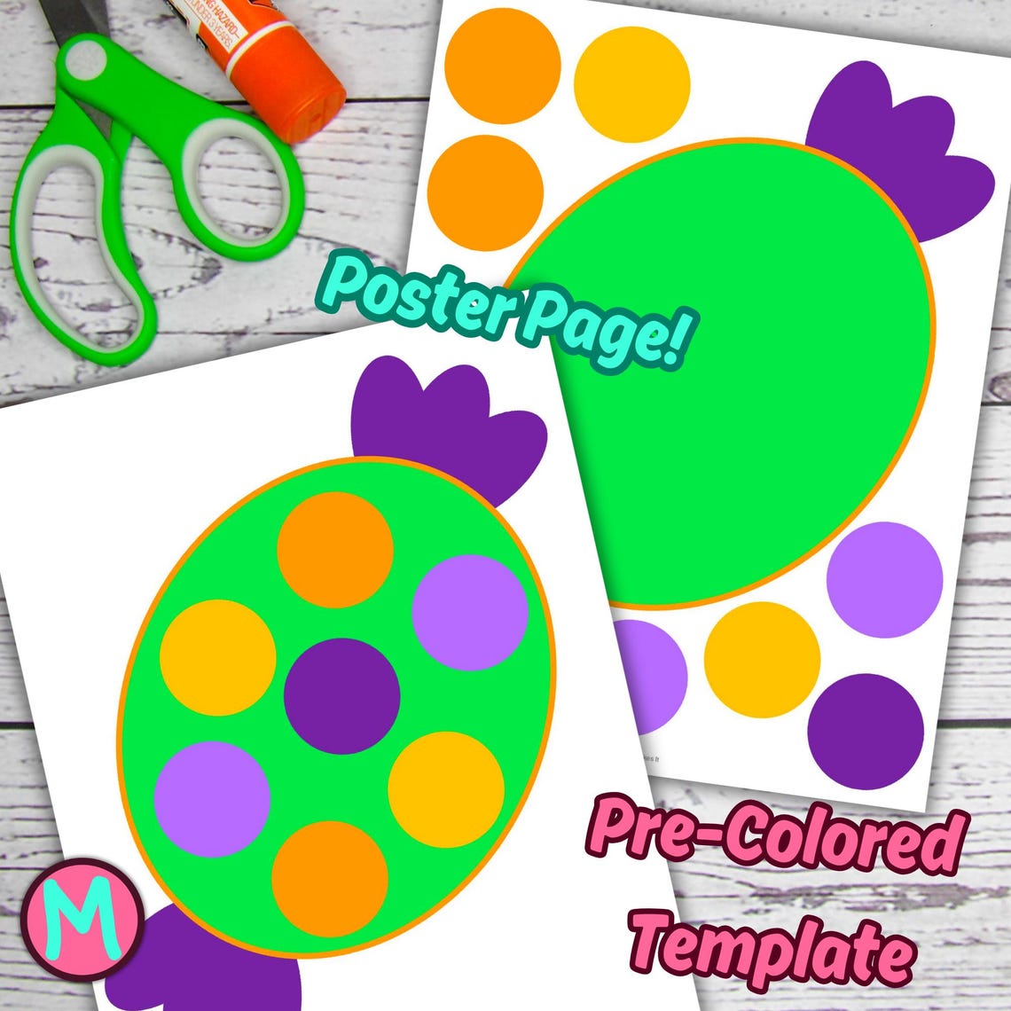 Halloween Candy Craft Template: Cut & Glue Paper Craft (PDF) - Etsy