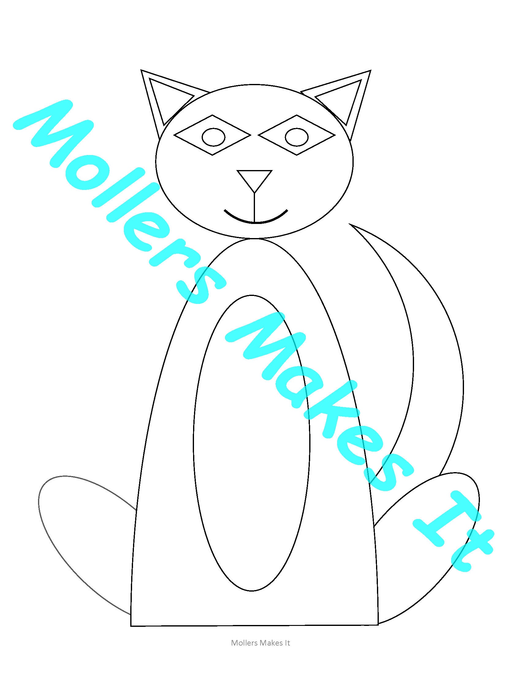 Halloween Cat Paper Craft Printable Pattern Template for Kids Preschool ...