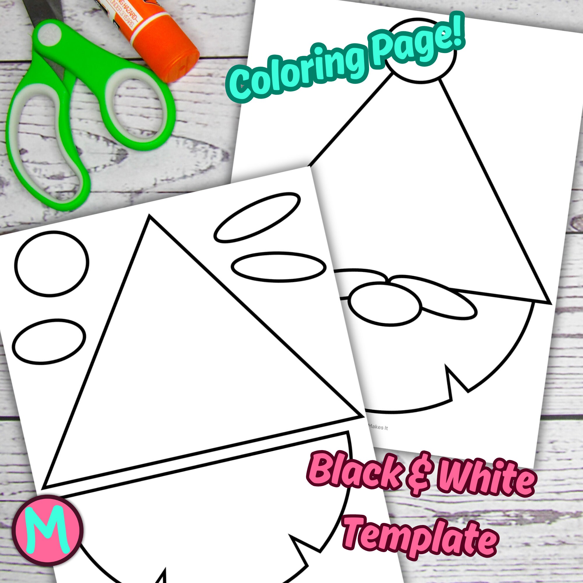 Christmas Gnome Craft Template: Cut & Glue Paper Craft (PDF) - Etsy