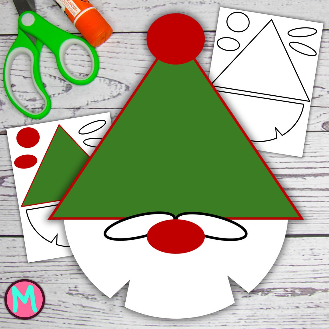 Christmas Gnome Craft Template, Simple Gnome Craft for Toddlers ...