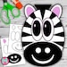 Zebra Craft Template, Preschool Activity, Simple Toddler Craft, Animal ...