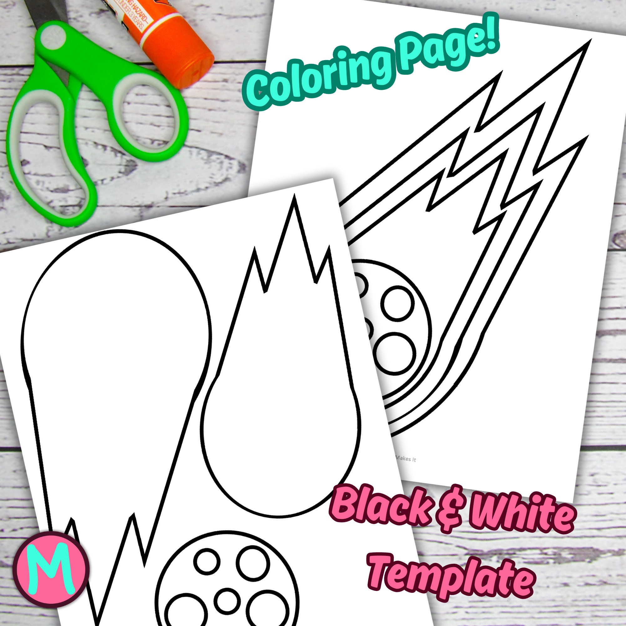 Space Asteroid Craft Template for Kids, Preschool, Elementary, Toddler ...