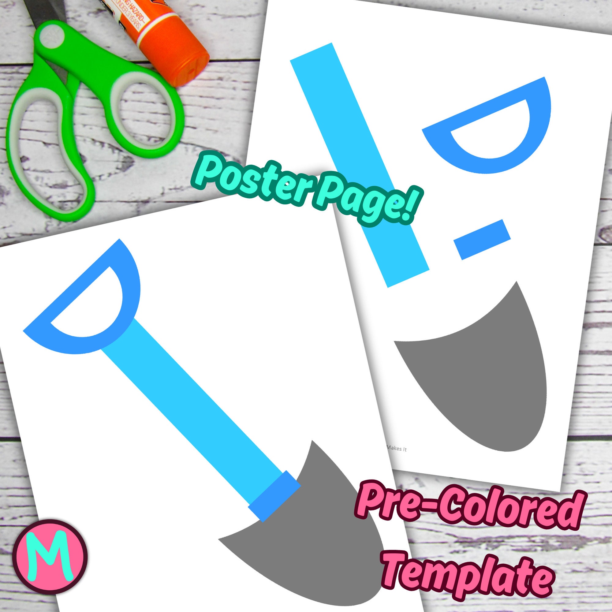 Shovel Craft Template: Spring Garden Activity (PDF) - Etsy