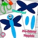 Dragonfly Craft Template: Spring Cut & Glue Activity (PDF) - Etsy
