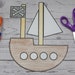 Pirate Ship Paper Craft Pattern Template for Kids in Preschool ...