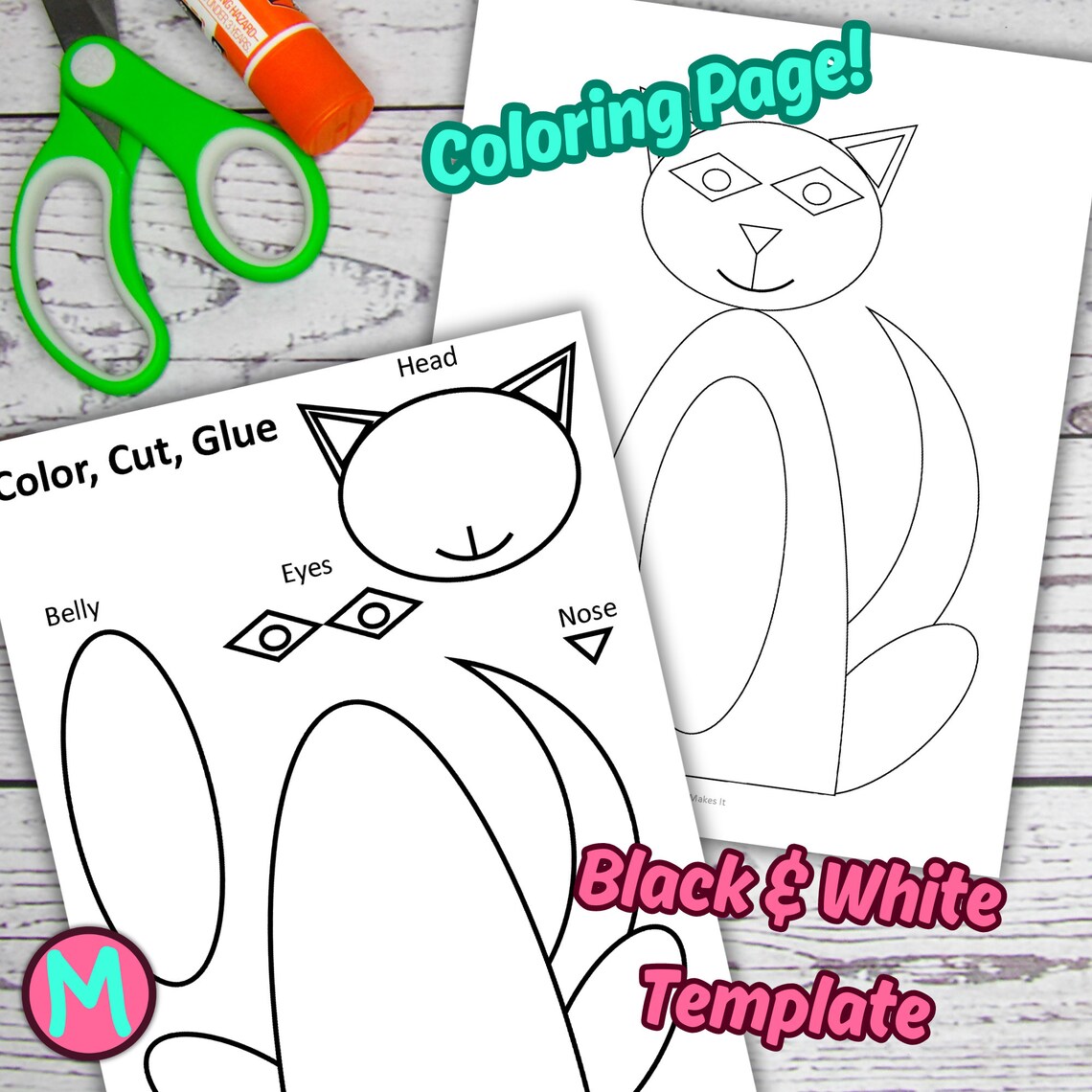 Halloween Cat Craft Template for Kids Preschool, Kindergarten ...