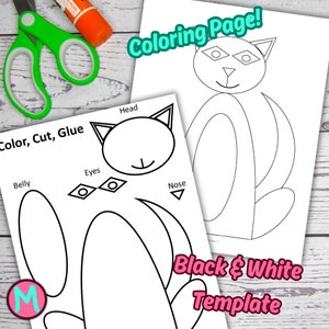 Halloween Cat Craft Template for Kids Preschool, Kindergarten ...