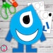 Blue Monster Craft Template for Kids, Preschool, Kindergarten ...