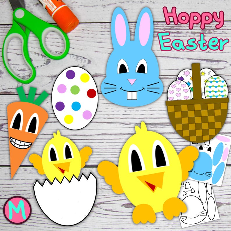 Easter Craft Template Bundle: Kids Paper Crafts (PDF Pattern) - Etsy