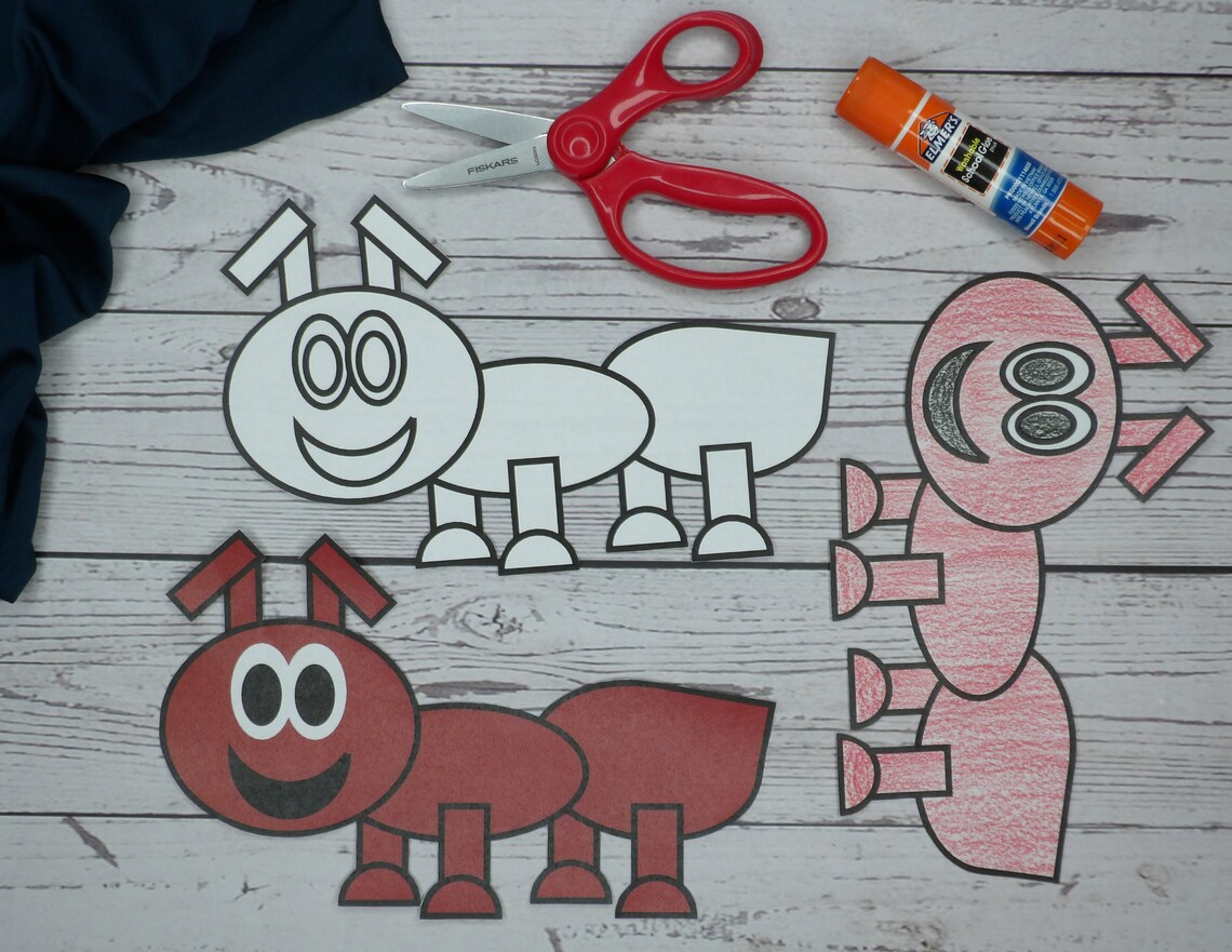 Ant Craft Template: Printable Cut and Glue Activity (PDF) - Etsy