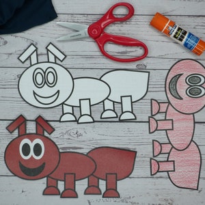 Ant Craft Template: Printable Cut and Glue Activity (PDF) - Etsy