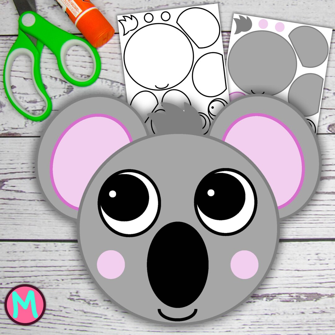 Koala Craft Template, Toddler Craft, Simple Preschool Craft, Animal ...