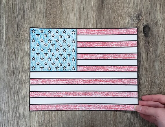 American Flag Preschool Project Simple American Flag Craft