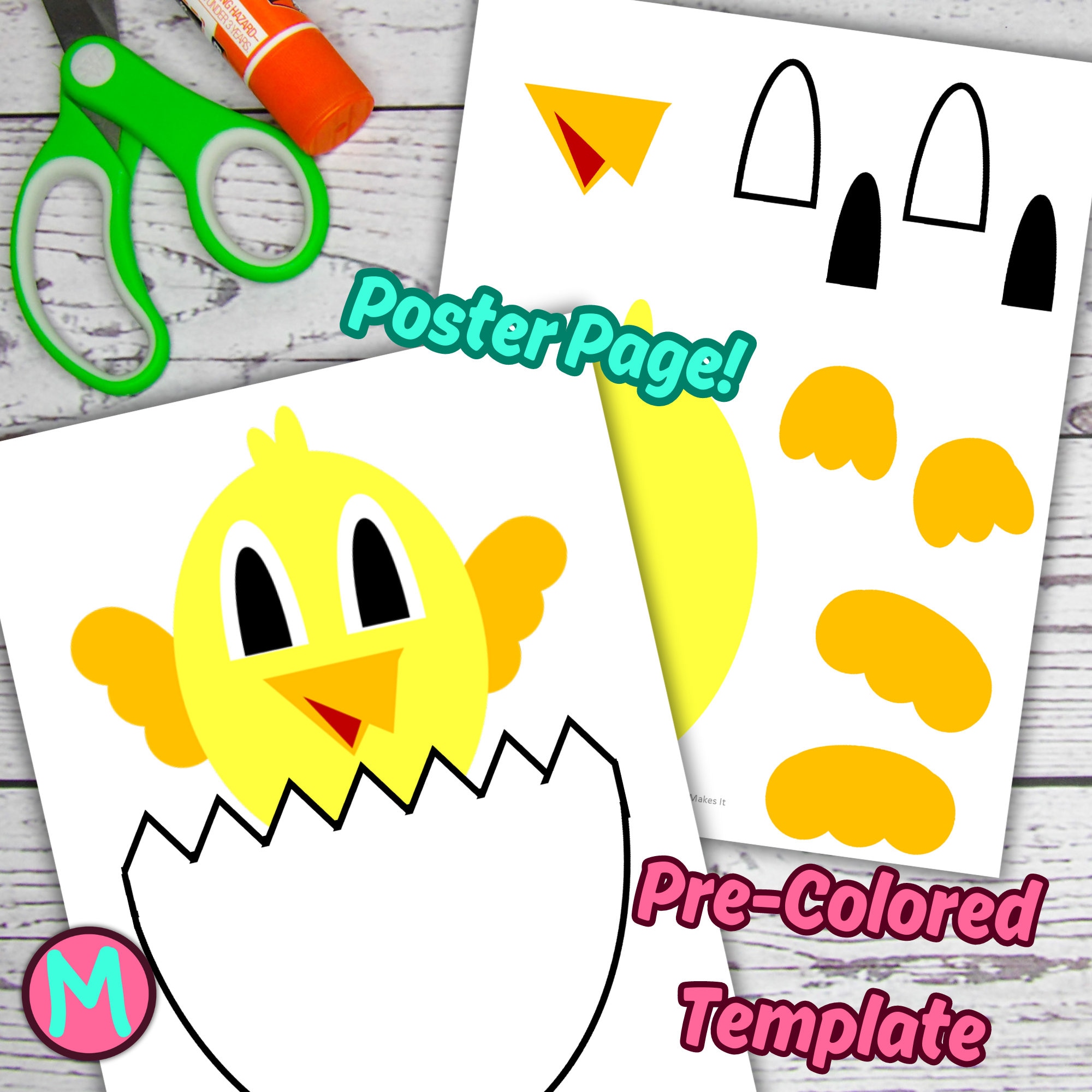 Easter Craft Template Bundle for Kids, Cut and Glue Crafts for ...