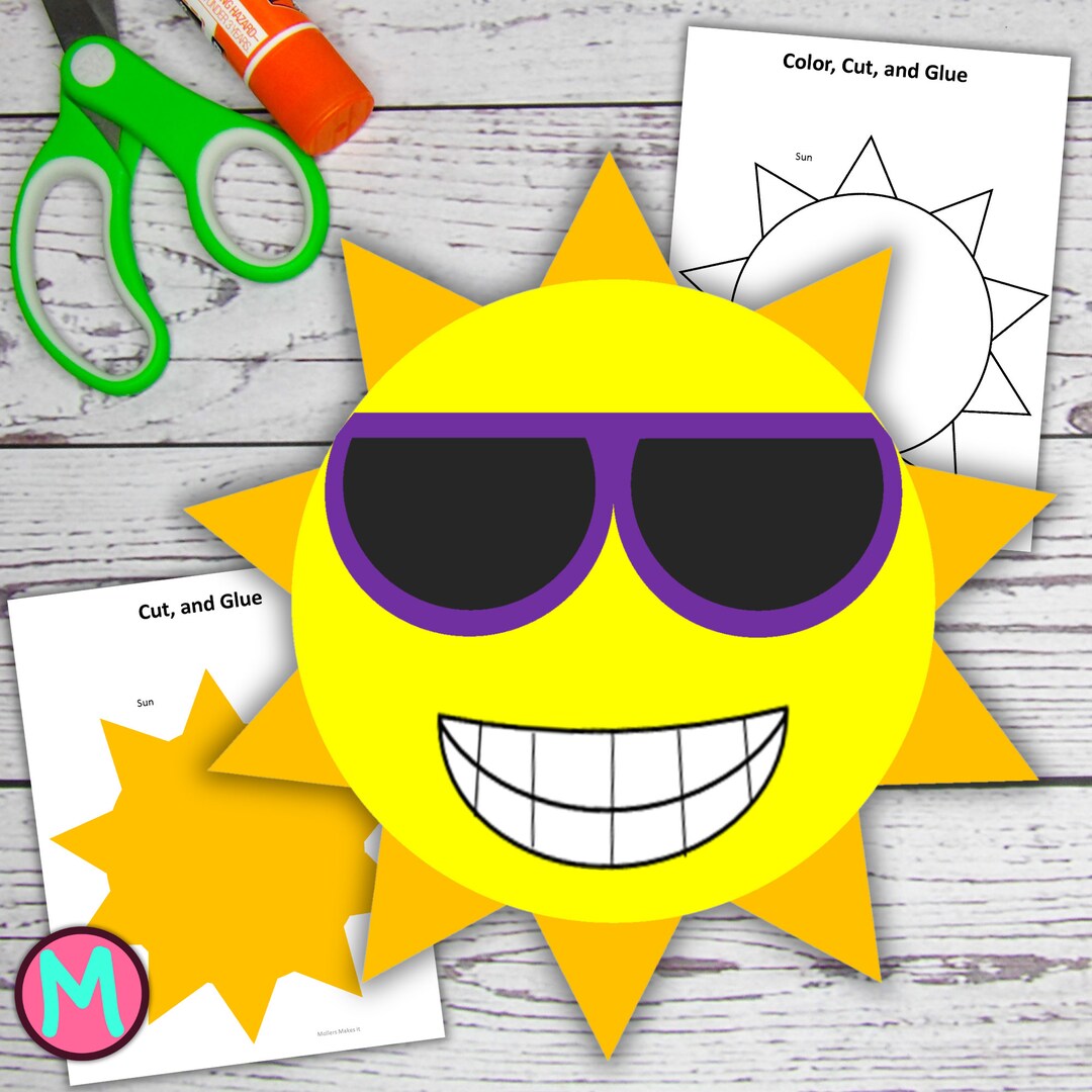 Sun Craft Template for Preschool, Kindergarten, Elementary, Homeschool ...