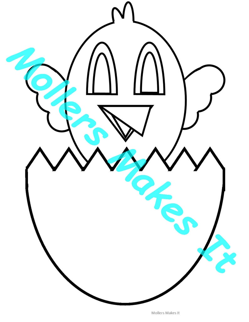 Easter Chick in an Egg Craft Template for Preschool, Kindergarten ...
