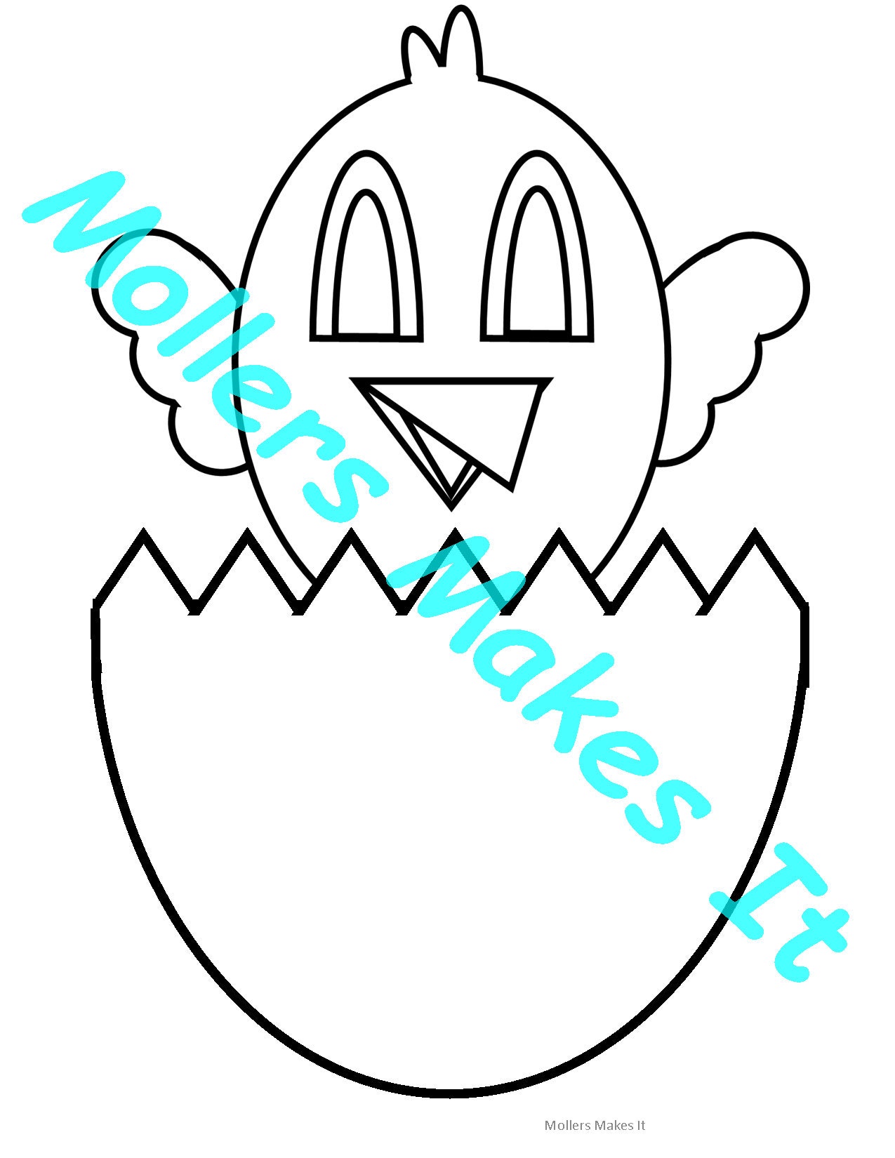 Easter Chick in an Egg Craft Template for Preschool, Kindergarten ...
