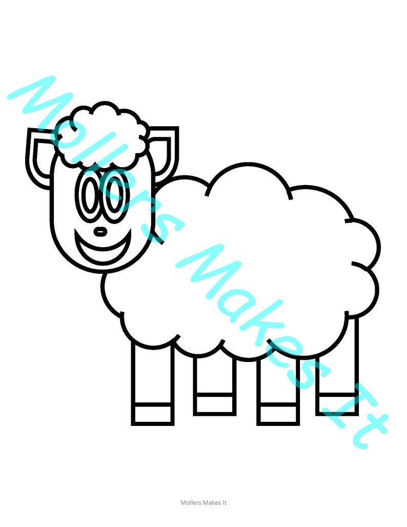 Sheep Craft Template, Kids Cut and Glue Craft, Preschool Activity, Farm ...