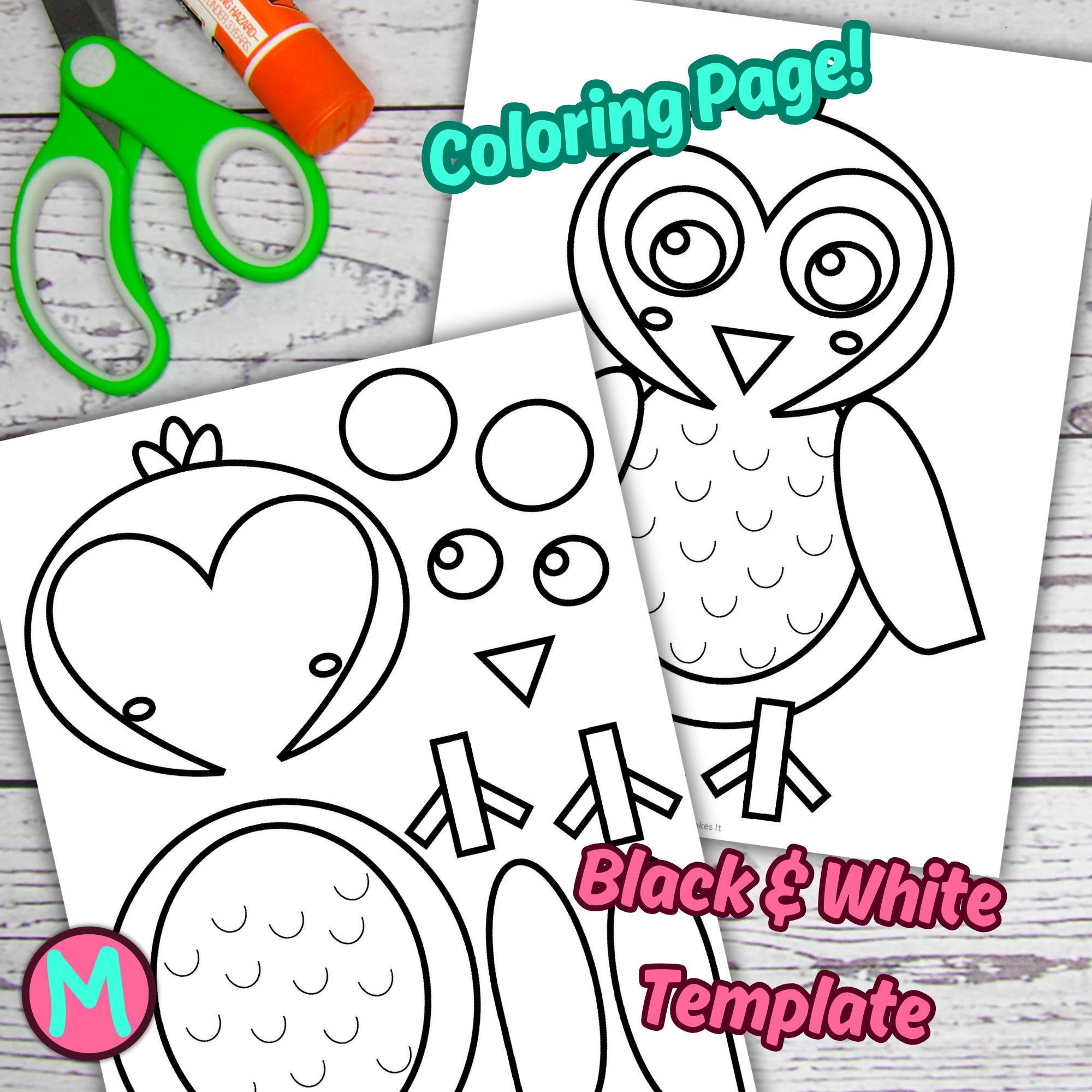 Snowy Owl Craft Template, Build an Owl Craft, Preschool Craft ...
