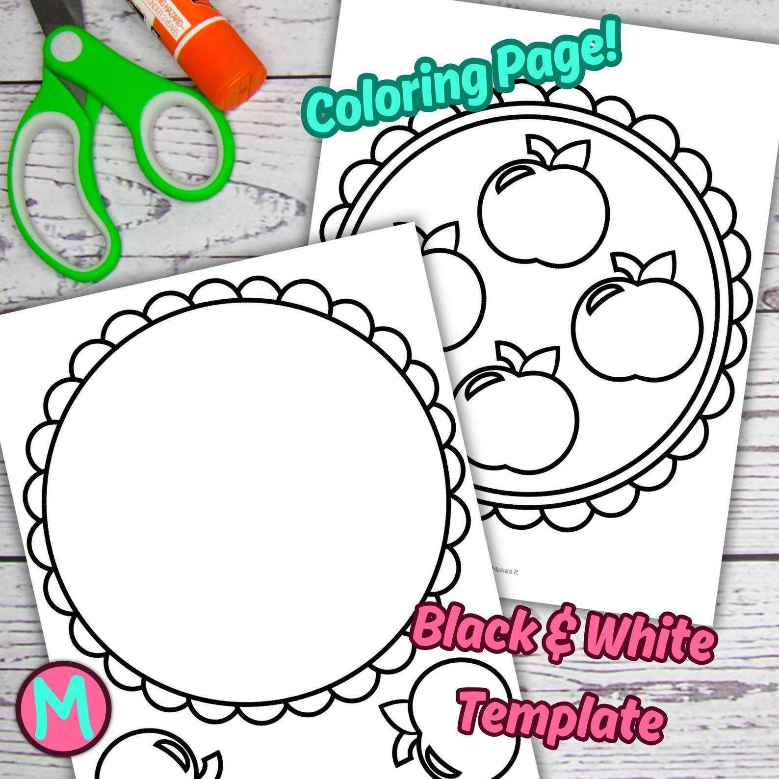 Apple Pie Craft Template: Cut & Glue Paper Craft (PDF) - Etsy