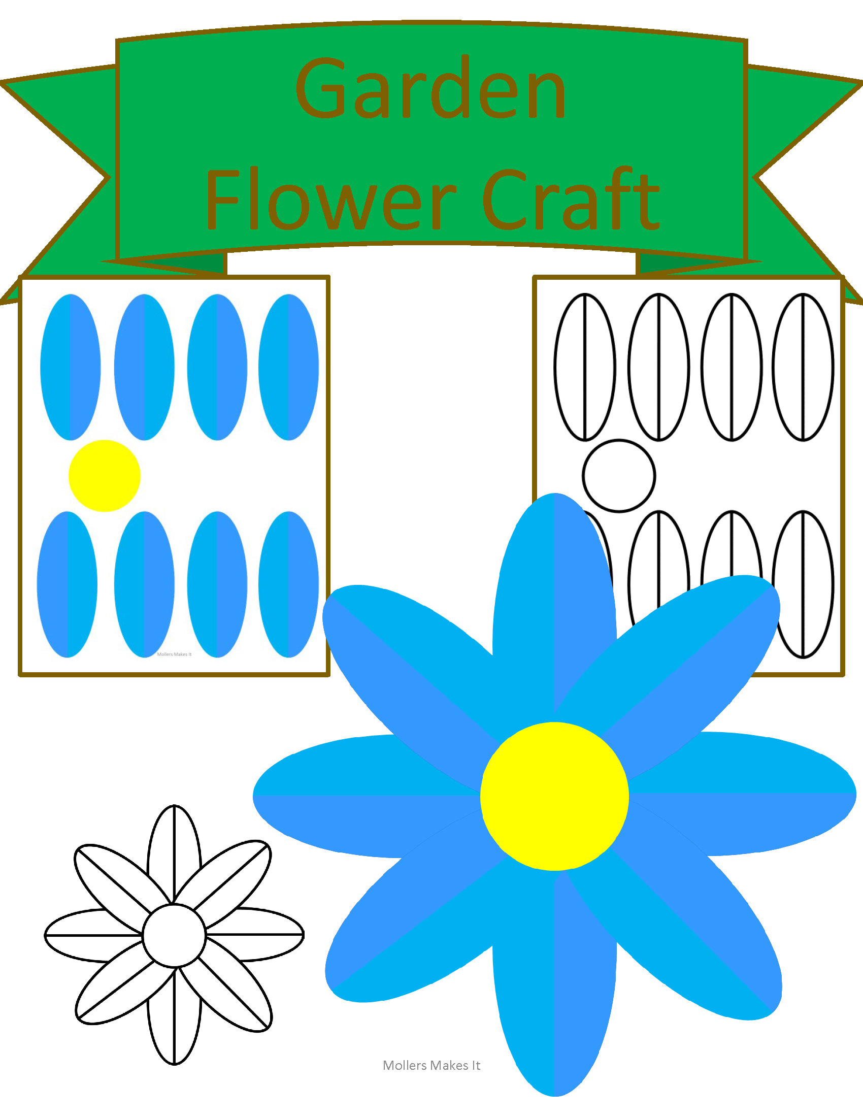 Friendly Flower Craft Template for Preschool Kindergarten - Etsy