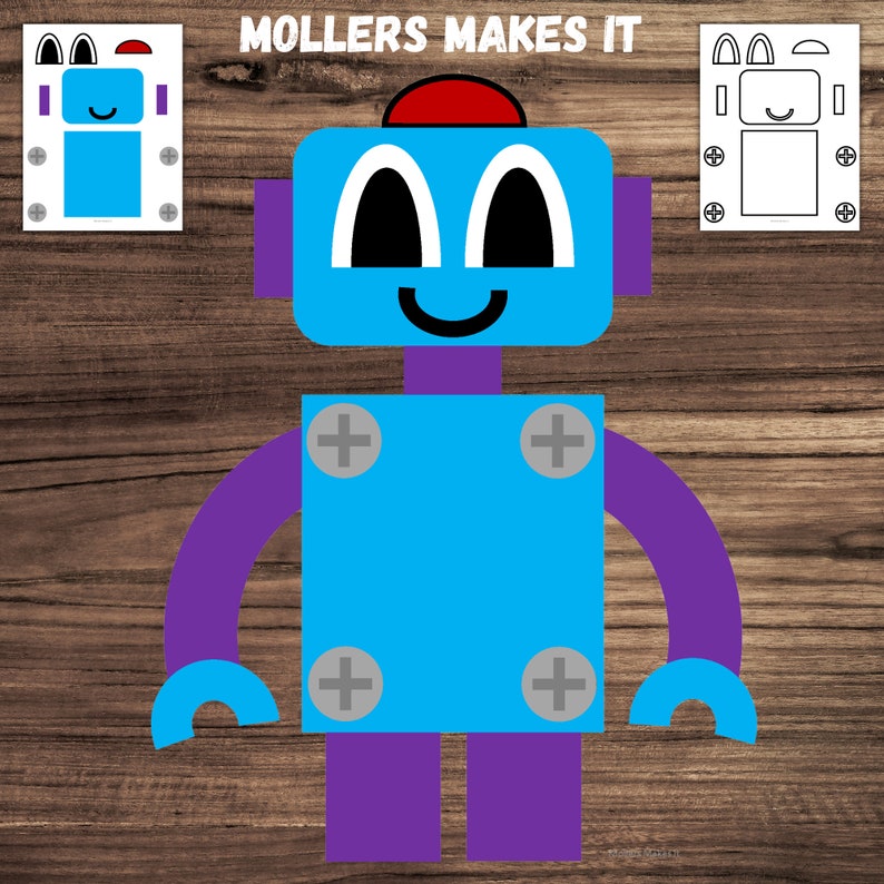 Rare Robot Paper Craft Template for Kids Preschool - Etsy Australia