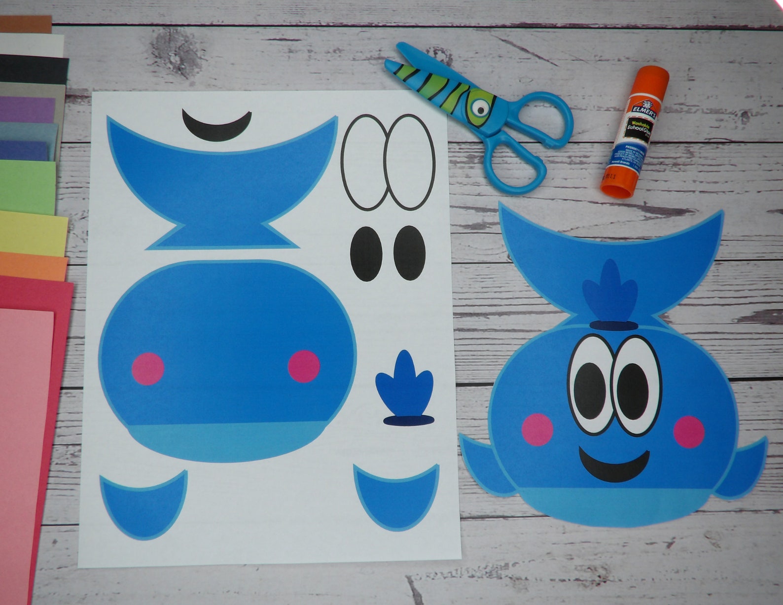 Whale Craft Template for Kids in Pattern for Preschool, Kindergarten ...