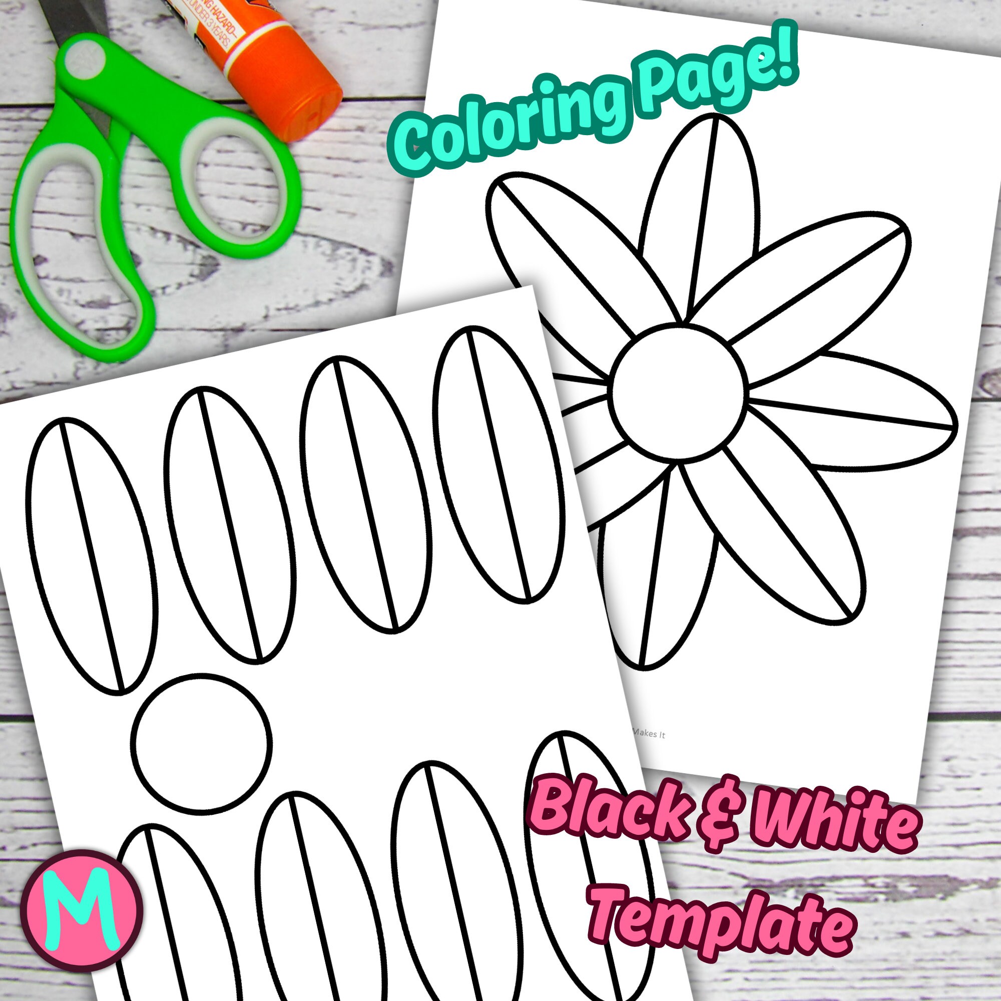 Friendly Flower Craft Template for Preschool, Kindergarten, Elementary ...