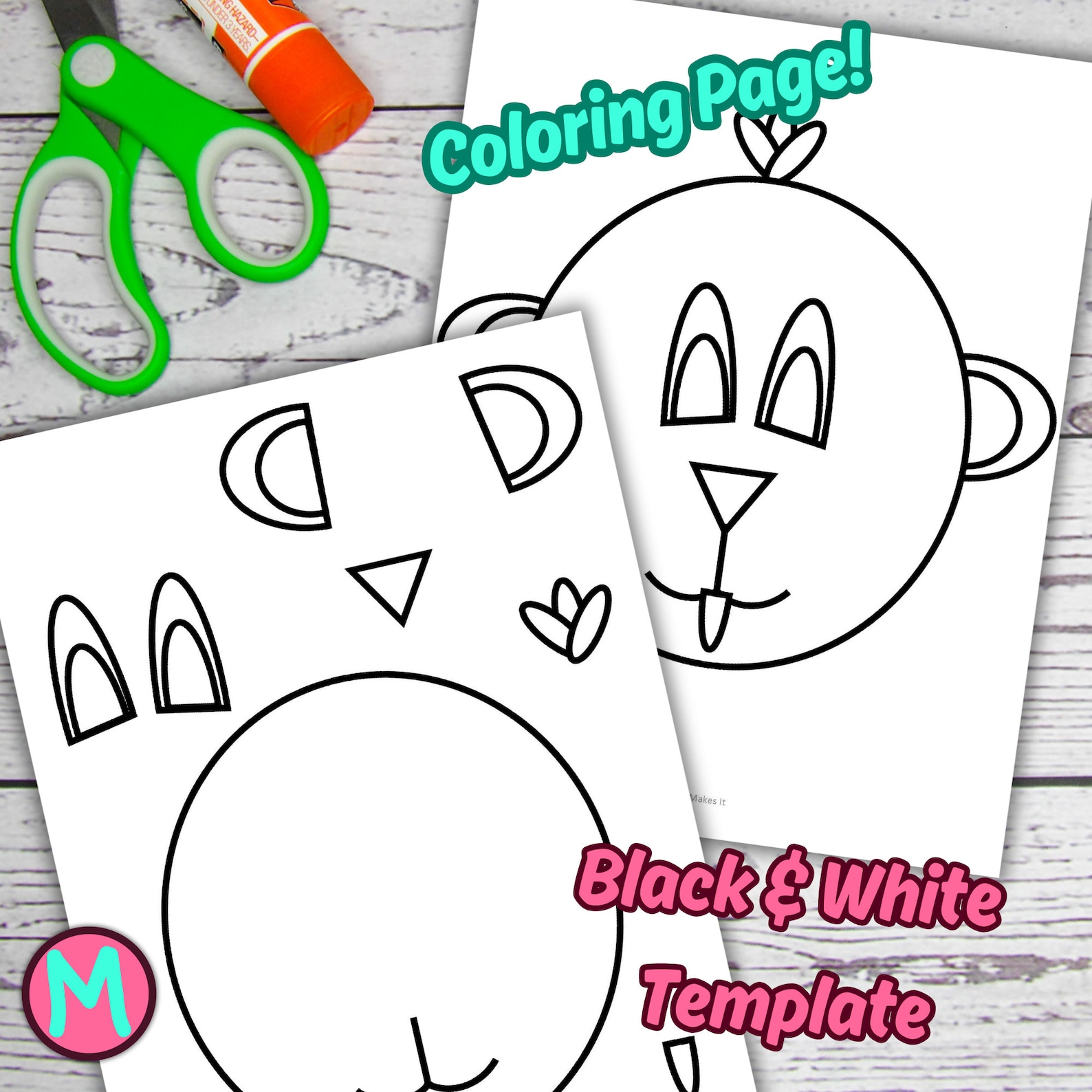 Monkey Craft Template for Toddlers, Simple Cut and Glue Craft for ...