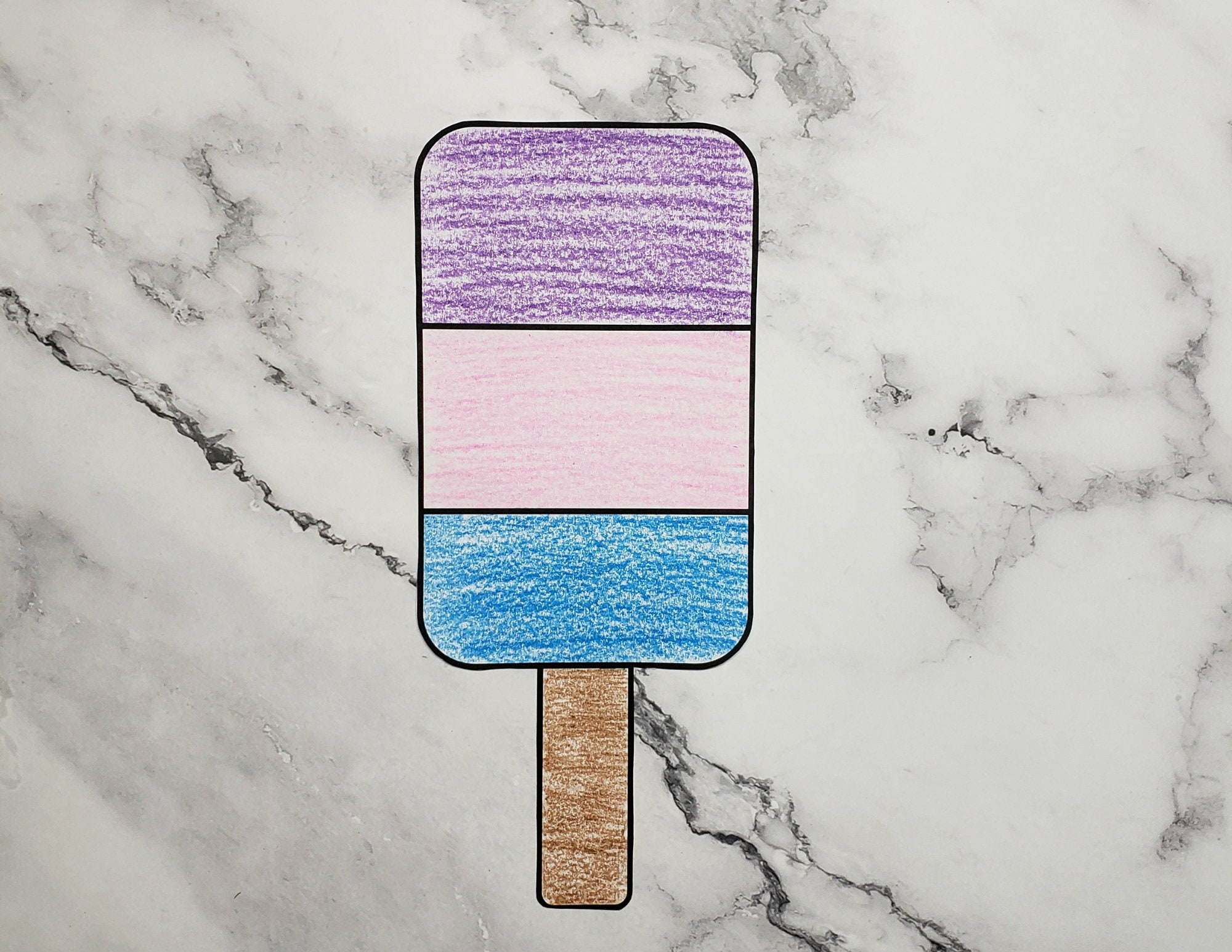 Popular Popsicle Craft Template for Kids, Preschool, Kindergarten ...