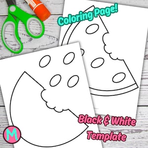 Watermelon Craft Template for Kids, Cut and Glue Craft Template ...