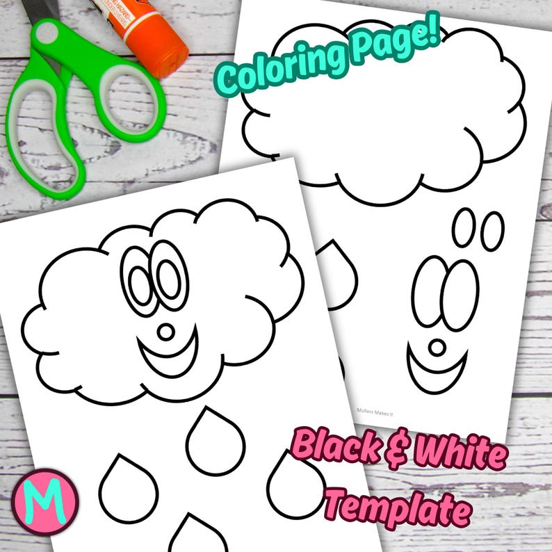 Weather Craft Template Bundle: Cut & Glue Activity (PDF Download) - Etsy