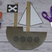 Pirate Ship Paper Craft Pattern Template for Kids in Preschool ...