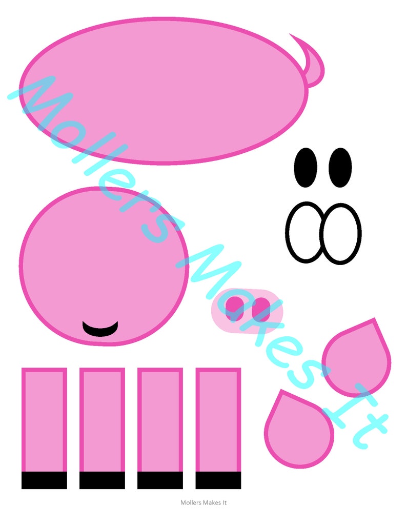 Pig Craft Template, Cut and Glue Craft for Kids, Preschool Activity ...