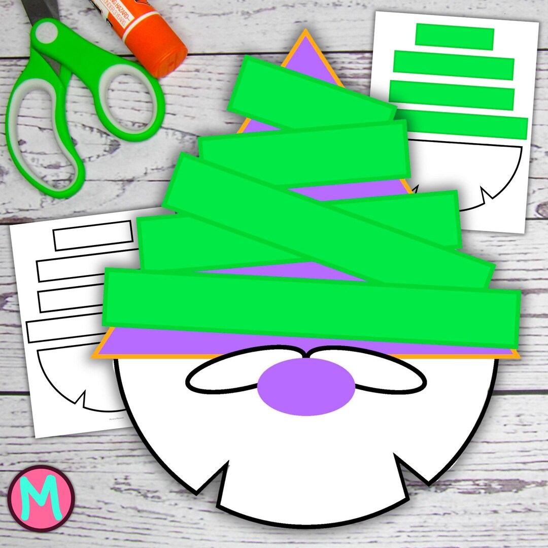 Mummy Gnome Craft Template, Fun Halloween Craft for Kids, Simple Cut ...