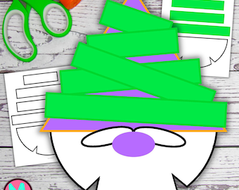 Witch Cat Craft Template: Halloween Cut & Glue Paper Craft (PDF) - Etsy