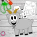 Goat Craft Template, Cut and Paste Craft for Kids, Preschool Activity ...