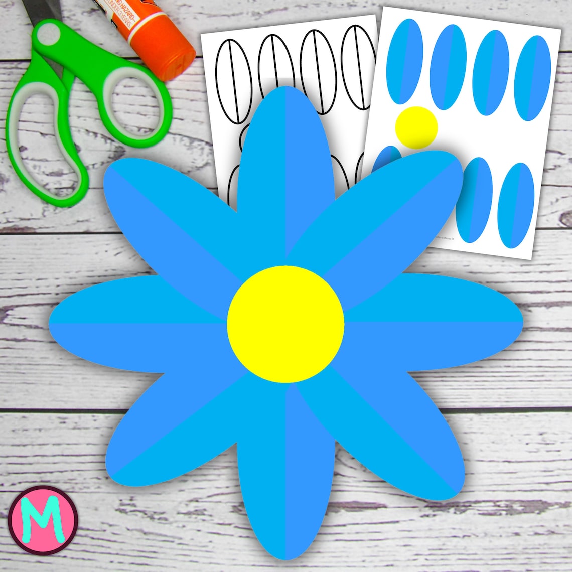 Friendly Flower Craft Template for Preschool, Kindergarten, Elementary ...
