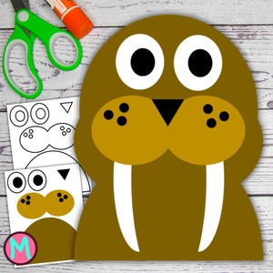 Walrus Craft Template for Kids Paper Pattern for Preschool, Build a ...