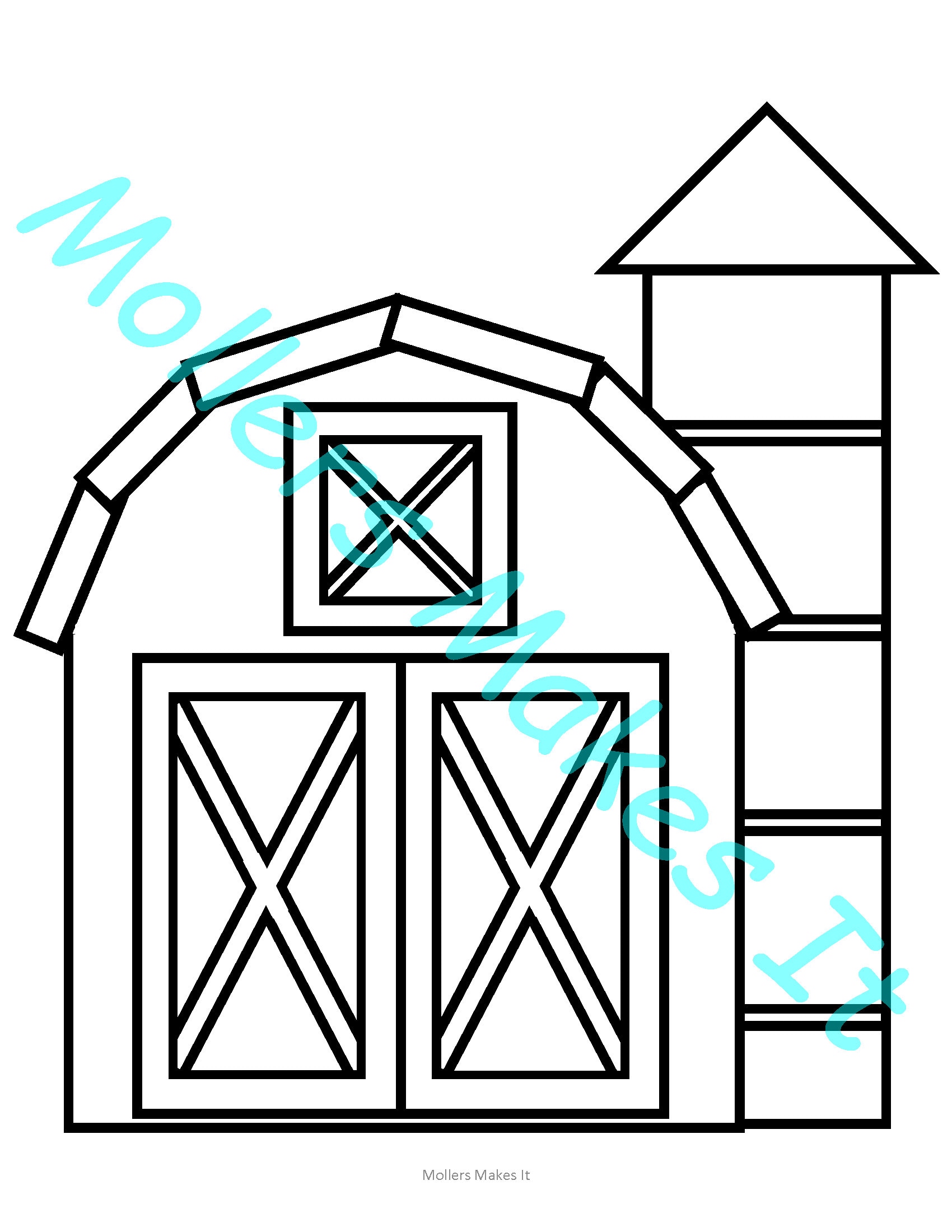 Barn and Silo Craft Template, Cut and Glue Craft for Kids, Preschool Activity, Kindergarten ...