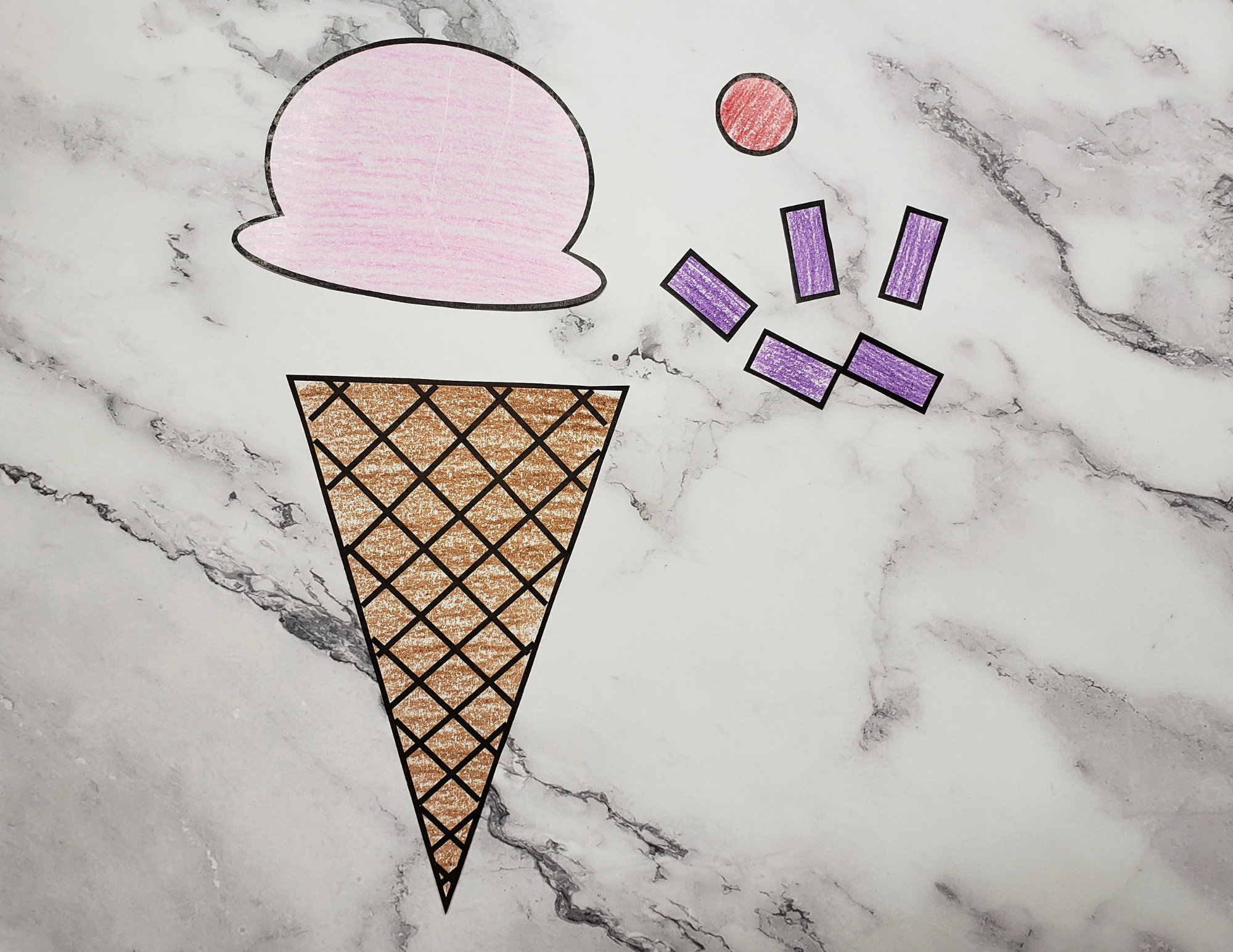 Ice Cream Craft Template for Kids, Preschool, Kindergarten, Elementary ...