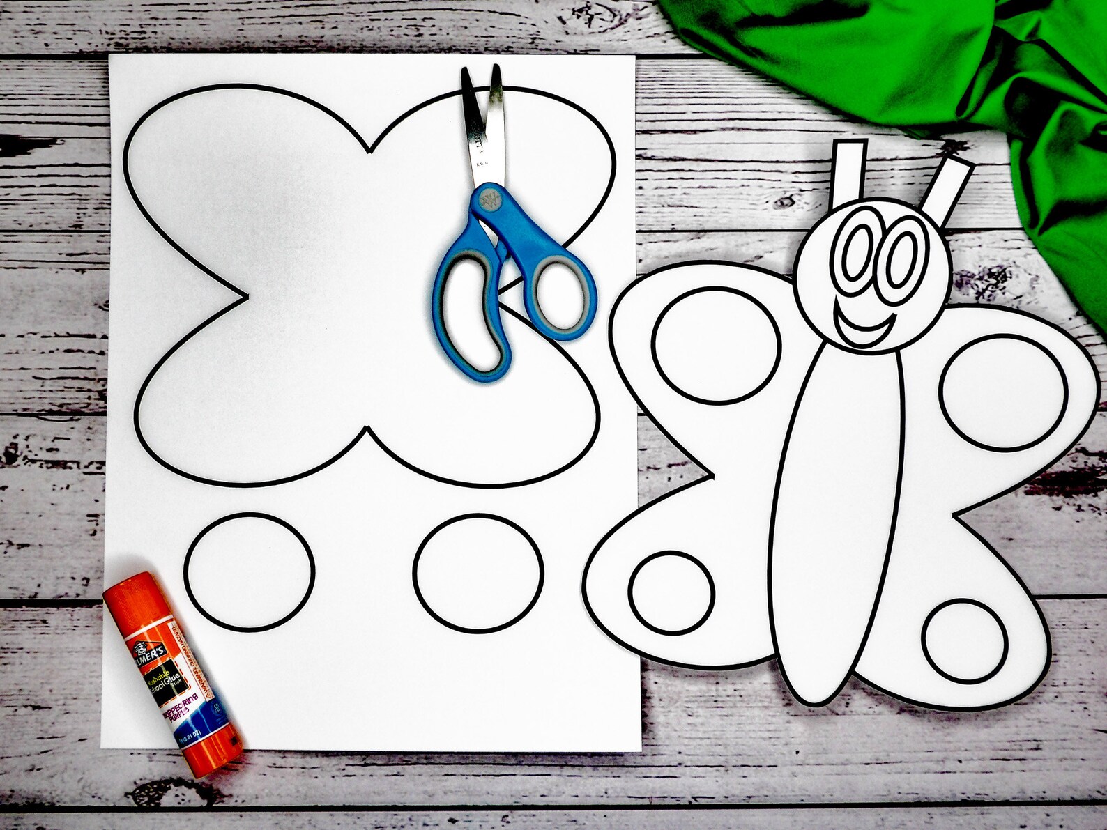 Summer Butterfly Craft Template for Toddlers, Preschoolers ...